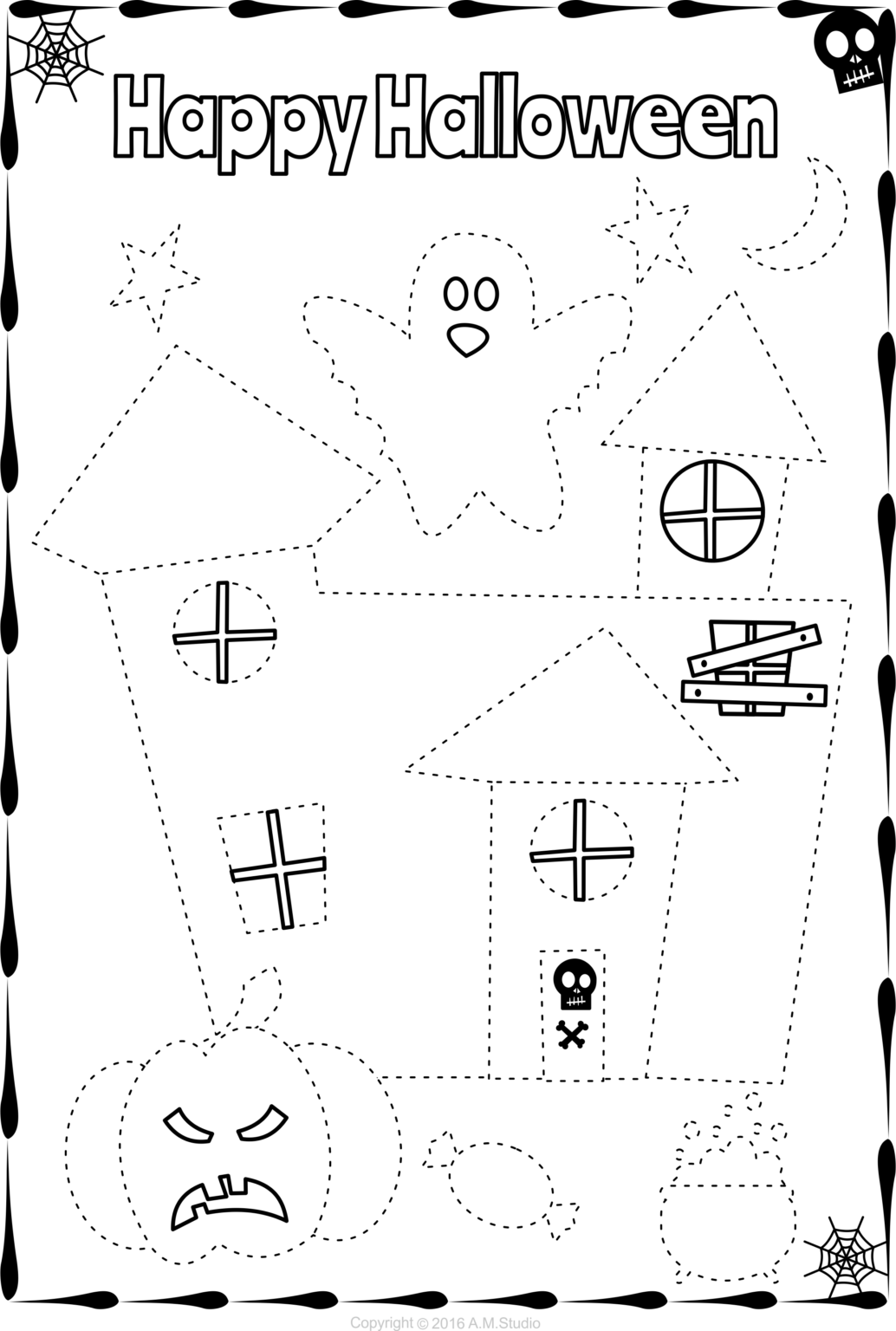 Halloween Tracing Worksheets | Tracing Worksheets
